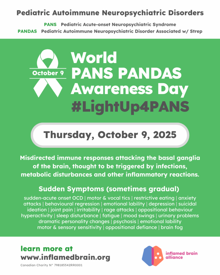 World PANS PANDAS Awareness Day Wednesday, October 9, 2024